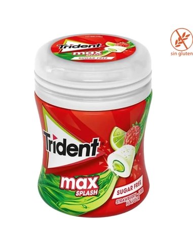 Bote Chicle Trident Splash Fresa Lima 60 chicles 6 Botes