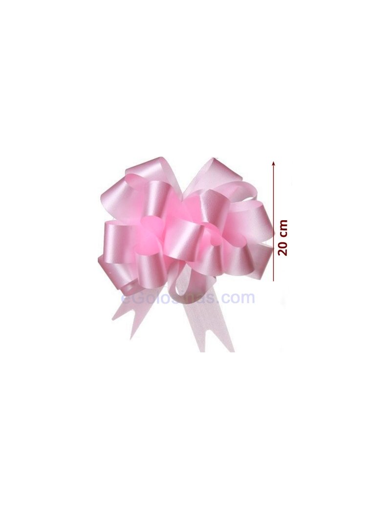 lazo magico rosa 4,5cmx150cm 20uds para decorar bodas y comuniones